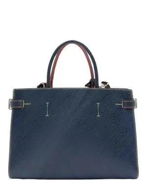 LOUIS VUITTON Epi Leather Twist Tote Bag - Blue