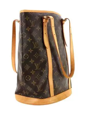 LOUIS VUITTON Monogram Canvas Gm Bucket Bag - Brown