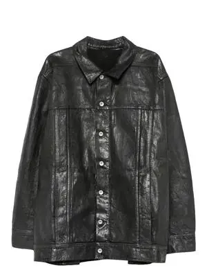 Rick Owens Coated Denim Jacket - Black