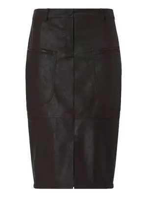 Liu Jo Coated Midi Skirt - Brown
