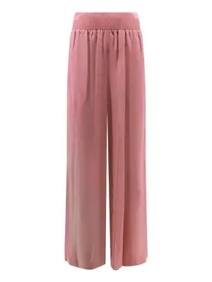 JOSEPH Satin-finish Wide Leg Trousers - Pink