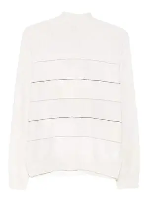 Peserico Beaded Stripe Sweater - Neutrals