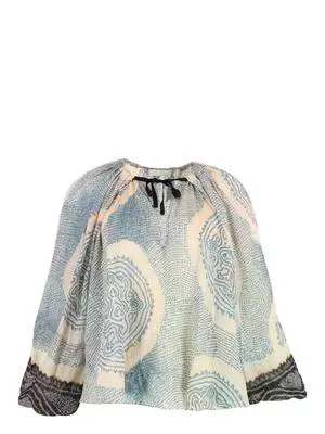 Ulla Johnson Pauline Printed Cotton Blouse - Blue