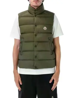 Moncler Quilted Padded Gilet - Green