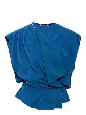 IRO PARIS Phanny Draped Blouse - Blue