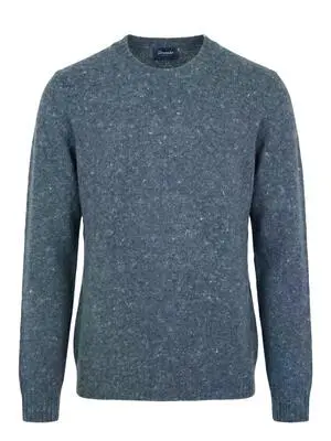 DRUMOHR Flecked Knit Wool Sweater - Blue