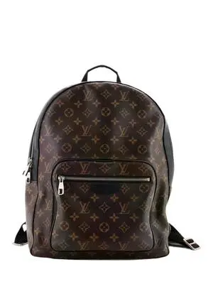 LOUIS VUITTON Louis Vuitton Josh Macassar Monogram Canvas Backpack Black