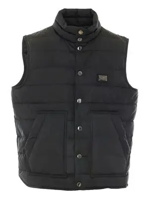 Dolce & Gabbana Logo-patch Padded Gilet - Black