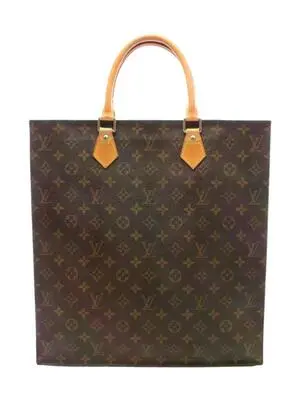 LOUIS VUITTON Monogram Canvas Sac Plat Tote Bag - Brown
