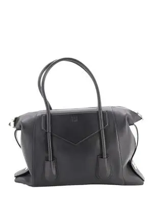 Givenchy Antigona Soft Lock Bag Leather Medium Satchel - Black