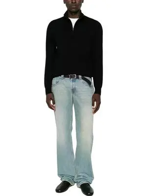 Eric Bompard Half-zip Sweater - Black