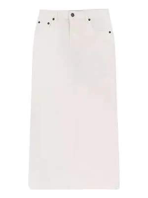 TONYWACK Stitched-profile Ripped Mid Skirt