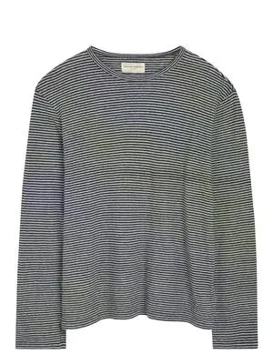Officine Générale Striped-pattern T-shirt - Blue