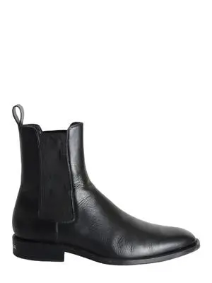 Balenciaga Chelsea Leather Boots - Black
