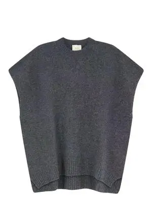ALYSI Sleeveless Boxy-fit Sweater - Grey