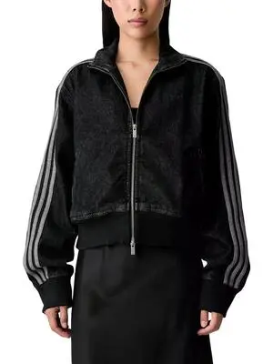 Adidas Side-stripe Denim Jacket - Black