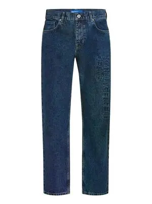 Karl Lagerfeld Straight Logo Jeans - Blue