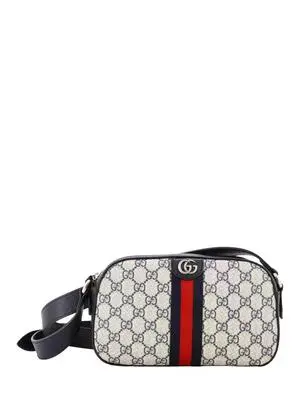 Gucci Ophidia Gg Coated Canvas Camera Shoulder Bag - Blue