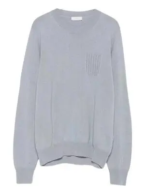 Peserico Crew Neck Embellished Sweater - Blue