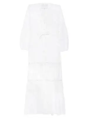 Temptation Positano Maxi Broderie Anglaise Dress - White