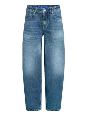 Karl Lagerfeld Mid-rise Barrel Seamed Jeans - Blue