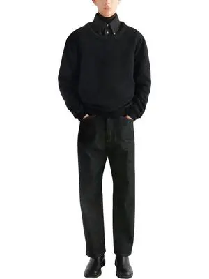 LEMAIRE Crew-neck Sweater In Alpaca Wool Blend - Grey