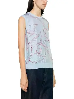 Fabiana Filippi Graphic-print Sleeveless Top - Blue