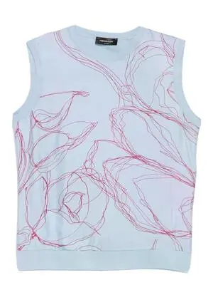 Fabiana Filippi Graphic Print Sleeveless Top - Blue