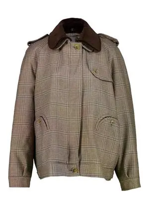 BLAZÉ MILANO Check-pattern Virgin Wool Jacket - Neutrals