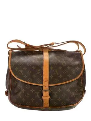 LOUIS VUITTON Saumur Gm Monogram Shoulder Bag - Brown