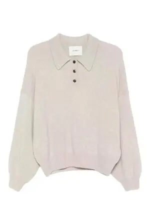 LISA YANG Etta Button-placket Sweater - Neutrals