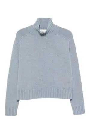 Eric Bompard Cashmere Turtleneck Jumper - Blue