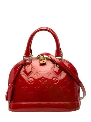 LOUIS VUITTON 2012 Monogram Vernis Alma Bb Satchel - Red