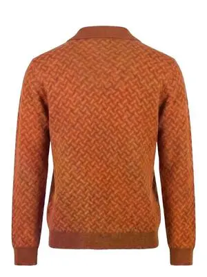 DRUMOHR Geometric Pattern Cashmere Sweater - Orange