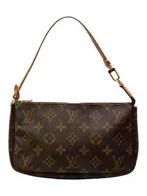 LOUIS VUITTON 2002 Monogram Pochette Accessoires Shoulder Bag - Brown