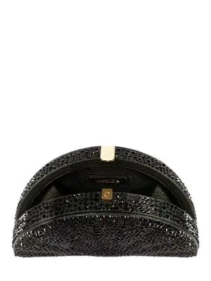 MARZOOK Crystal Embellished Half-Moon Clutch Bag