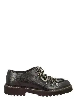 DOUCAL'S Grain-leather Lace-up Shoes - Brown