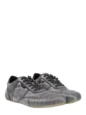 MAISON MARGIELA Faded-effect Lace-up Sneakers - Grey