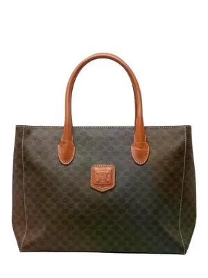 Celine Macadam Coated Canvas Tote Bag - Brown