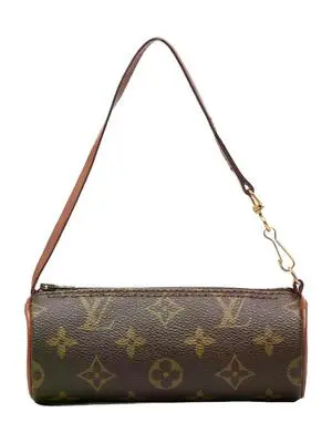LOUIS VUITTON Monogram Papillon Pochette Handbag - Brown