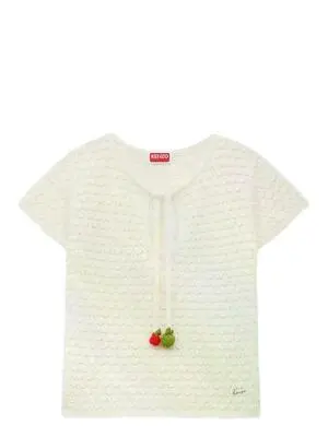 KENZO Kenzo Appel Pop Crochet T-Shirt With Fruit Pendants