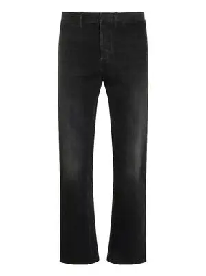 Gucci Web-stripe Straight-leg Jeans - Black