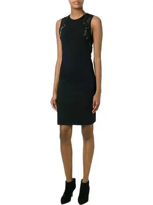 Roberto Cavalli Lace Panel Dress - Black