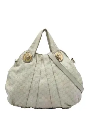 Gucci 2016-2026 Large Guccissima Hysteria Satchel - Brown