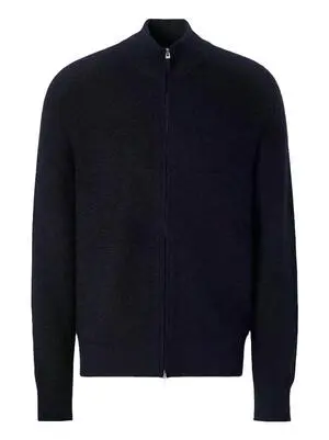 Zegna Navy Cashseta Full-zip Cardigan - Blue