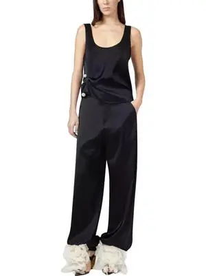 Giuseppe Di Morabito Crystal-embellished Ruched Top - Black