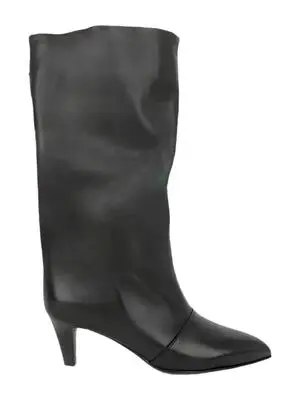 LINDA BAUMANN Pointed-toe Slouchy Boots - Black