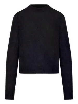 LISA YANG The Solene Ribbed-trim Knitted Sweater - Black