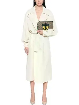 Gucci Gg Supreme Fox Clutch Bag - Neutrals