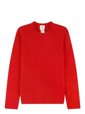 ALYSI Ribbed-trim Crew-neck Sweater - Red